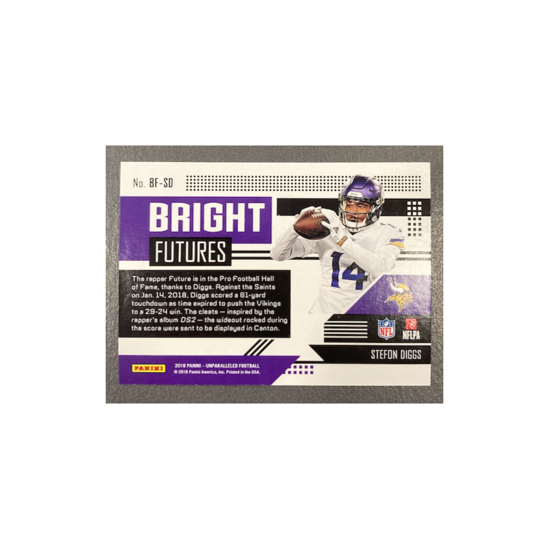 STEFON DIGGS 2018 PANINI UNPARALLELED BRIGHT FUTURES