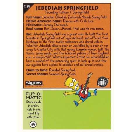 JEBEDIAH SPRINGFIELD 1994 SKYBOX BONGO COMICS SIMPSONS SERIES 2 CHARACTERS